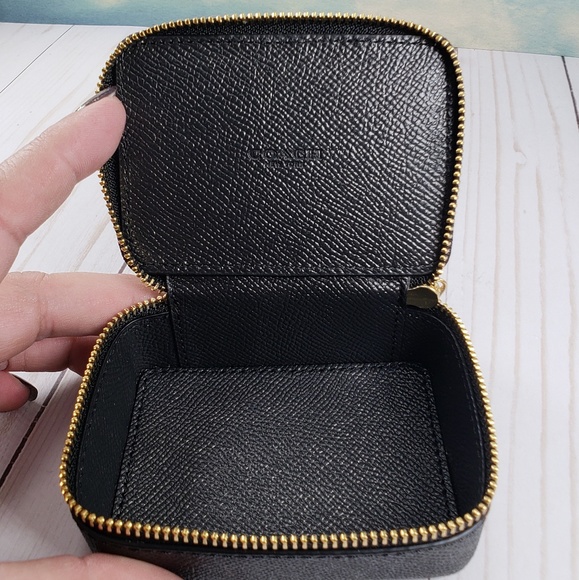 Coach | Bags | Coach Triple Pill Box Black Leather | Poshmark